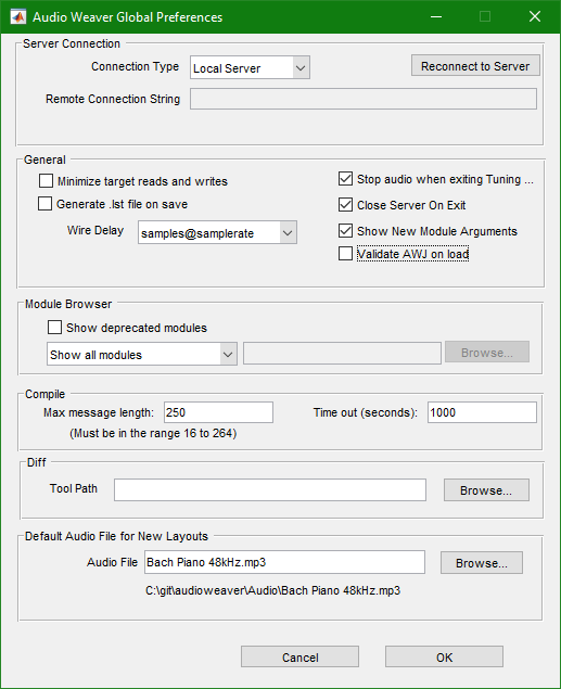 Preferences and Layout