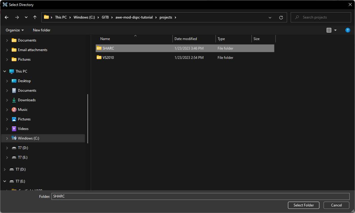 Deploying Custom Modules to SHARC (ADI-21569-SOM)