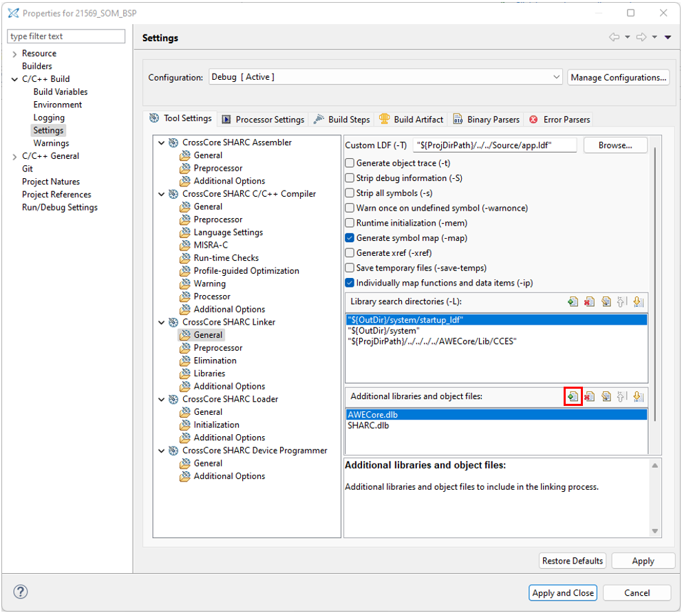Deploying Custom Modules to SHARC (ADI-21569-SOM)