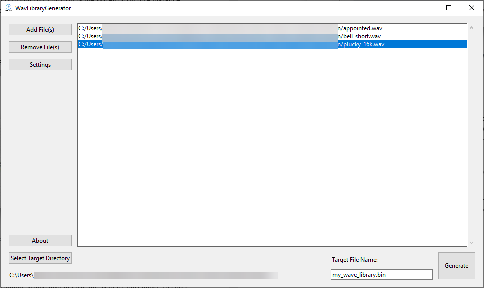 Wave Library Generator Tool